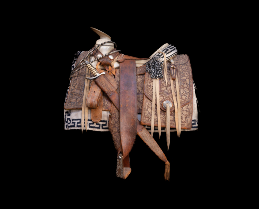 SILLA CHARRA PITEADA - Museo de la Charrería CDMX