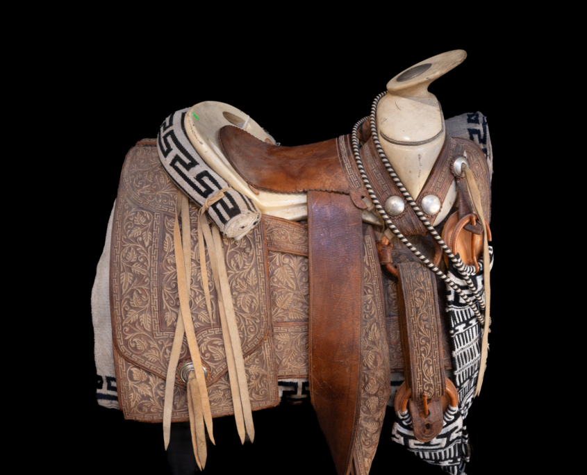 SILLA CHARRA PITEADA - Museo de la Charrería CDMX